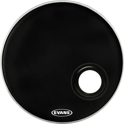 Evans REMAD Resonant Black Bass Drum Head - 24" | Reverb