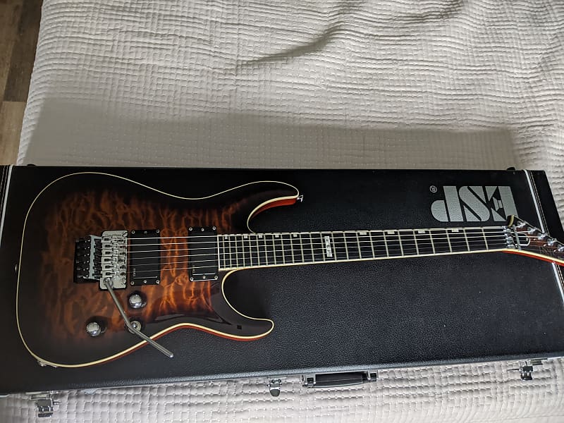 ESP Horizon FR II Tiger Eye Sunburst 2004 - Tiger Eye | Reverb