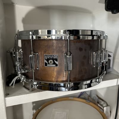 NEW! Savage Custom Sand Cast 3mm 14x7 Bell Brass snare drum | Reverb