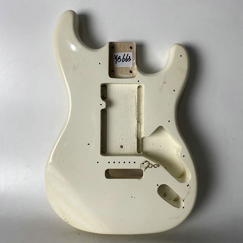 White Strat Style Guitar Alder Wood Body | Reverb
