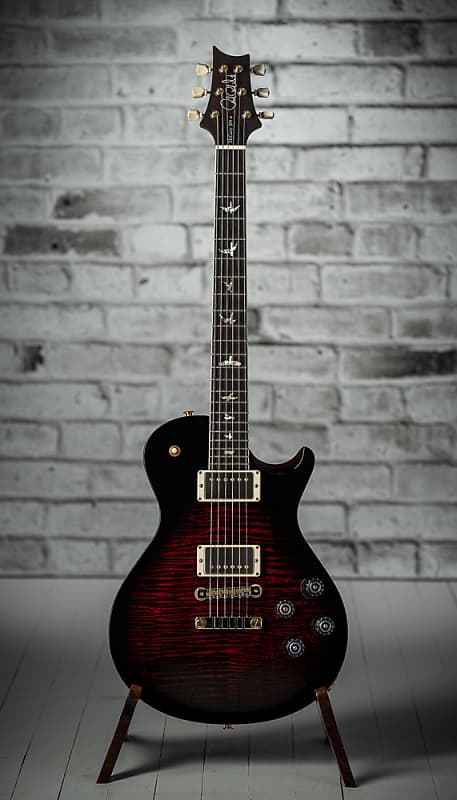 PRS Single Cut 594 Fire Red Smokewrap Burst 10 Top Hybrid | Reverb