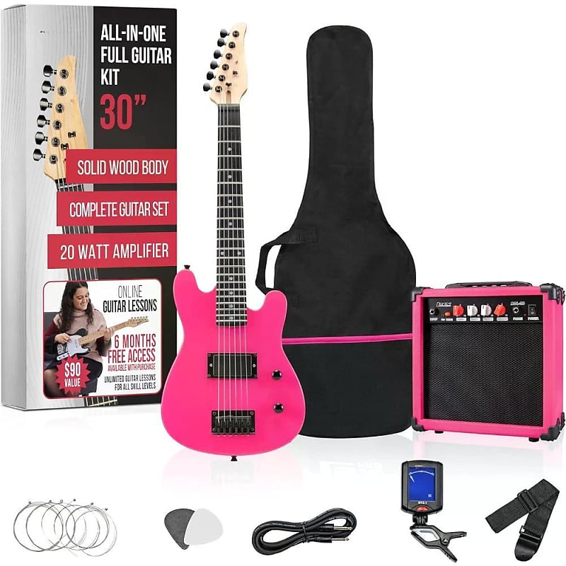 30 Inch Electric Guitar with Amp, Six Strings, Two Picks, | Reverb