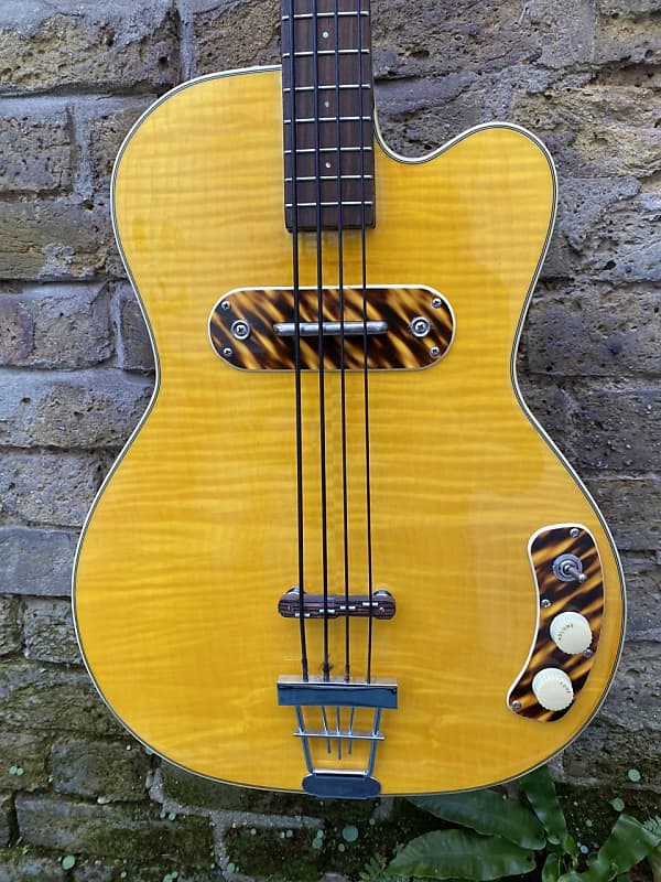 Kay K162 Pro Ekectric Bass Reissue Circa 2010 - Blonde Flame | Reverb