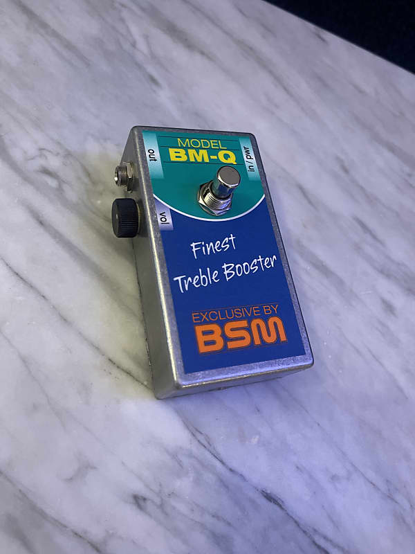 BSM - Finest Treble Booster BM-Q 2010s - Silver, Blue & Green | Reverb