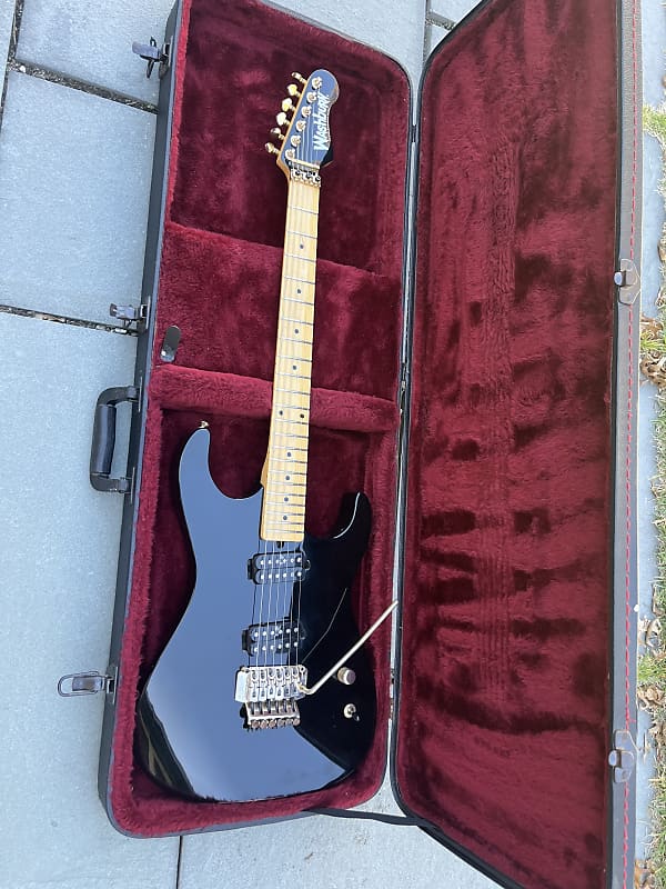 90’s Washburn Steve Stevens SS40 guitar with hard shell case | Reverb