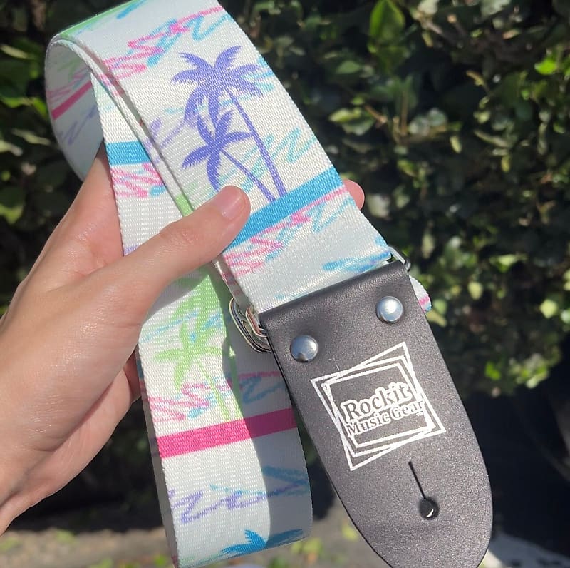 Miami Palm Trees 90s Guitar Strap | Reverb UK