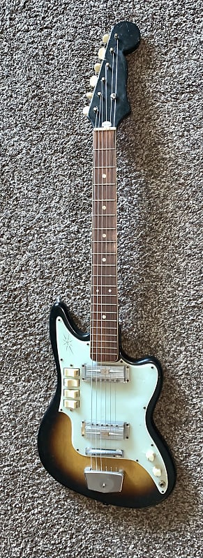 Vintage Zen-on zenon z Double cut electric guitar made in | Reverb