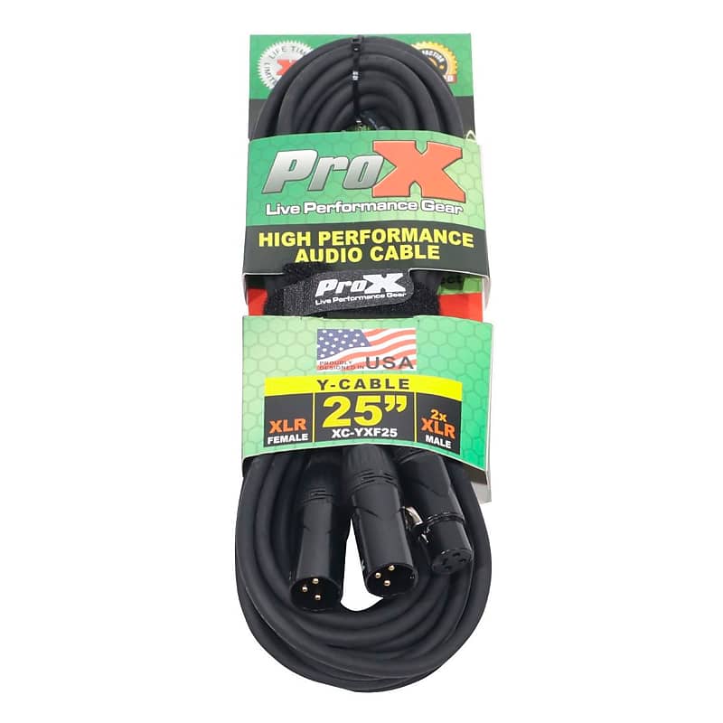 ProX XC-YXF25 25FT Balanced XLR-F to Dual XLR-M Audio Y Cable | Reverb