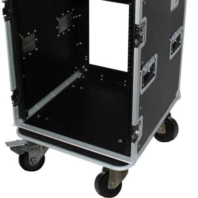 14U Rack x 10U Top Mixer DJ Combo Flight Case w/Laptop Shelf | Reverb