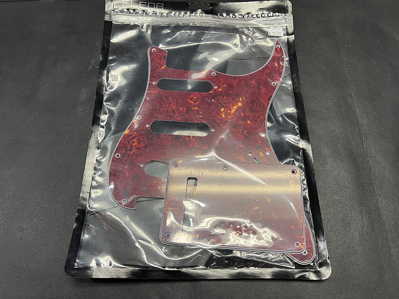 Fleor Stratocaster Strat Pickguard kit - Tortoise w/back | Reverb