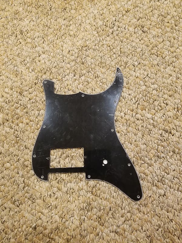Single Humbucker Strat Style Pickguard Black | Reverb
