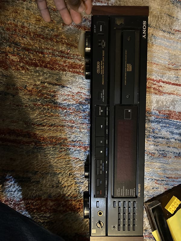 Sony cd player 608ESD 1989 - Black Cherry Wood | Reverb