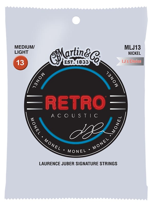 Martin MLJ13 Medium Acoustic Guitar Strings | Reverb