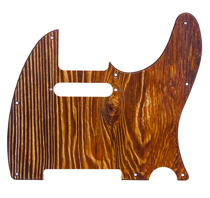 Telecaster Pickguard Scratch Plate Textured Wood Effect Fits | Reverb