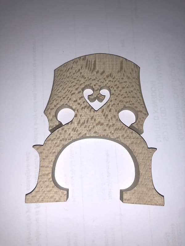 1/8 size fitted cello bridge | Reverb