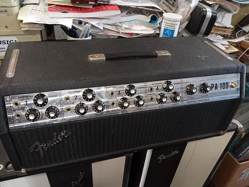 Fender PA100 1975 Head with original Column Speakers | Reverb