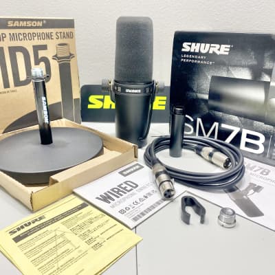 Shure SM7B Microphone Samson MD5 Desktop Stand Combo! | Reverb
