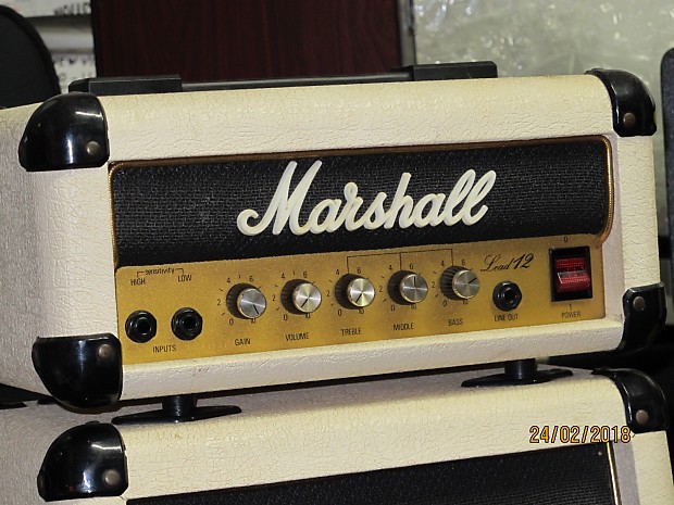 1987 Marshall Lead 12 Micro Stack Amplifier White Elephant | Reverb