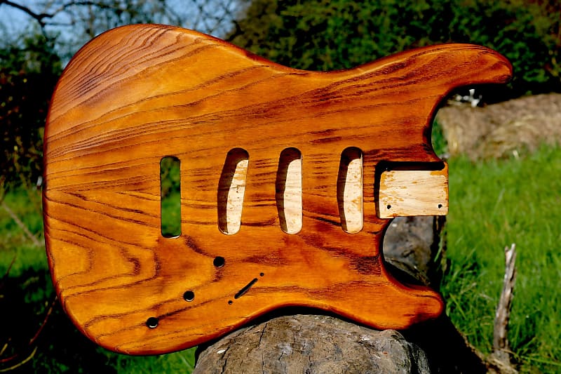 Stratocaster body, light swamp ash, rear rout | Reverb