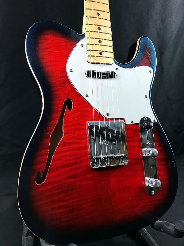 Custom/Hybrid Bound Thinline Telecaster, Relic, Curly Maple | Reverb