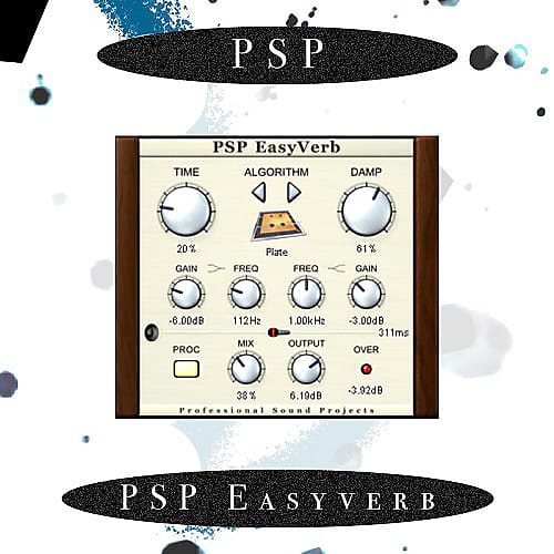 PSPAudioware PSP EasyVerb Reverb Plug-In for Audio Production | Reverb