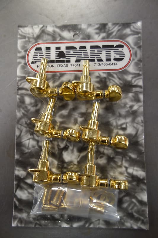 Allparts Grover Machine heads Gold plated 6L | Reverb