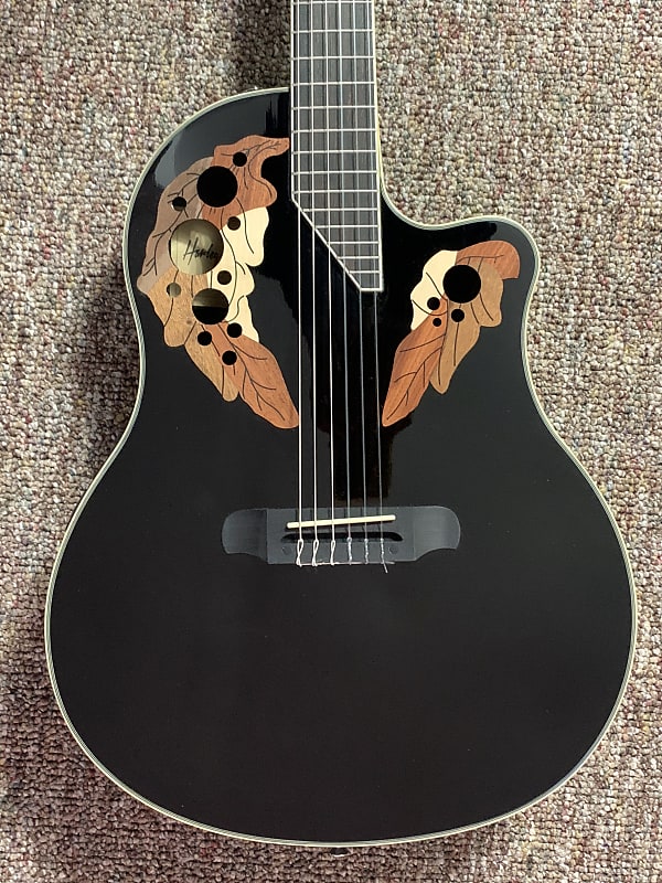 Harley Benton HBO-850 Elec/Acoustic Guitar - Roundback Nylon | Reverb