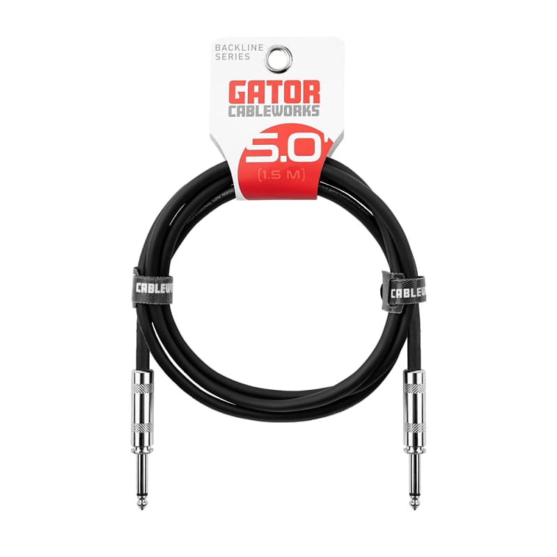 Gator Backline Series Instrument Cable, Straight to Same - 5 | Reverb