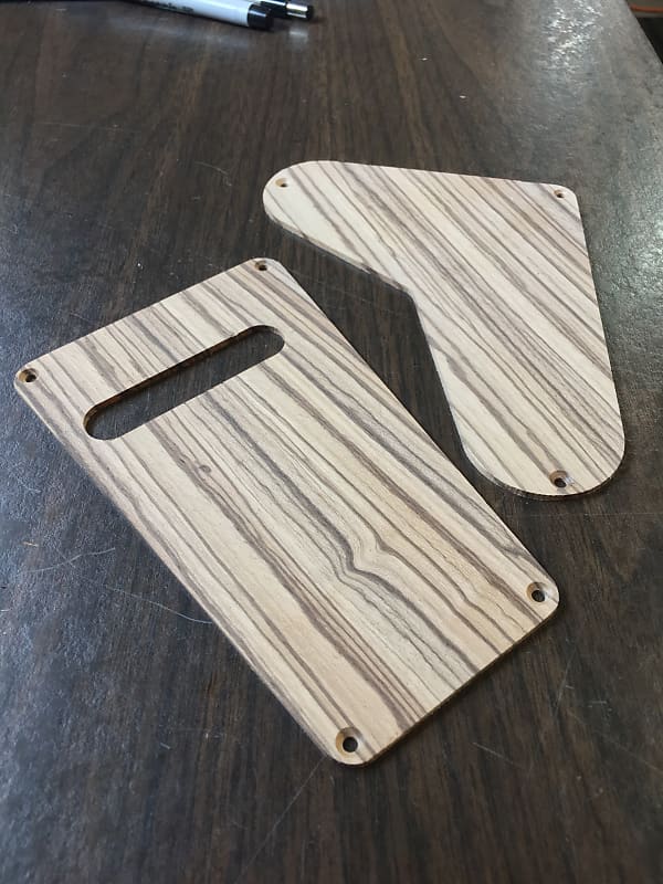 Guilford Zebrawood Backplate set for PRS USA tremolo model | Reverb