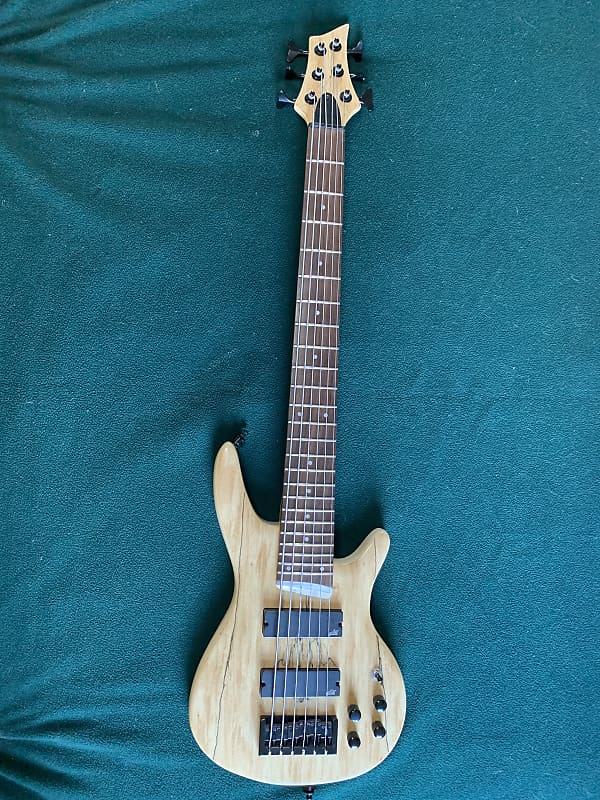 6 string Kit Bass Natural with upgraded electronics | Reverb