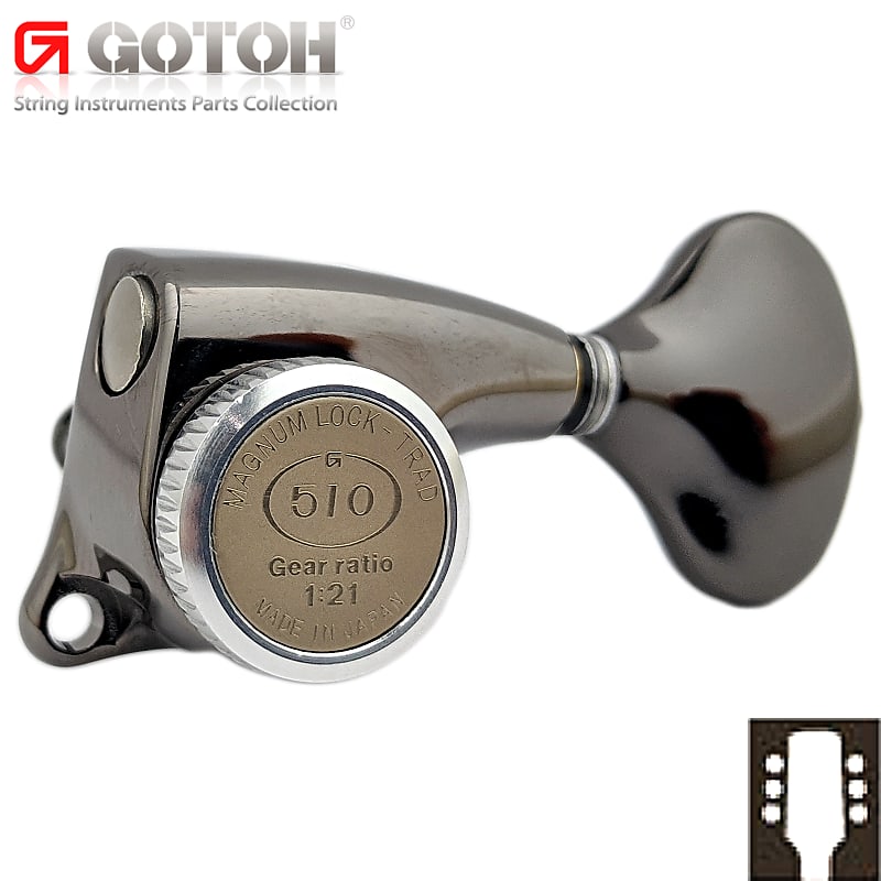 GOTOH SGL510Z-MGT-L5 3x3 Locking Tuners Keys 1:21 Ratio - | Reverb