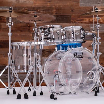Pearl Crystal Beat 4 Piece Drum Kit, Clear, Includes Drumlite | Reverb