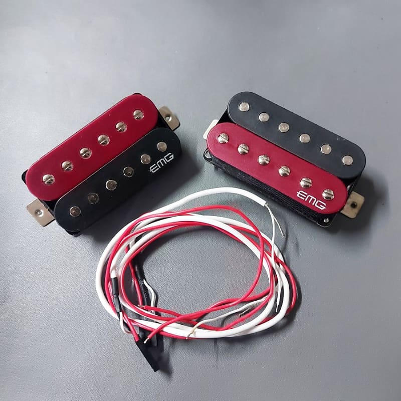 EMG Retro Active Hot 70 Red Black Humbucker set [Limited | Reverb