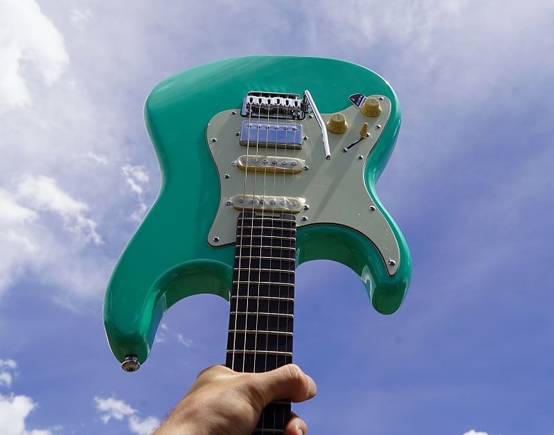 SCHECTER Diamond Series Nick Johnston HSS Atomic Green Left | Reverb