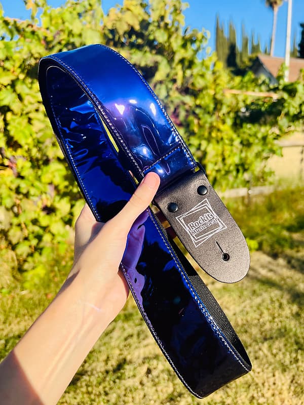 Purple Chrome Guitar Strap | Reverb