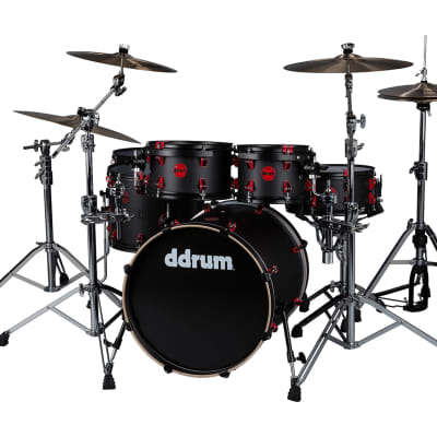 ddrum Hybrid 6pc Acoustic/Electric Drum Set - Satin Black | Reverb