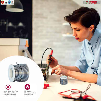 5Core 63-37 Tin Lead Rosin Core Solder Wire for Electrical | Reverb
