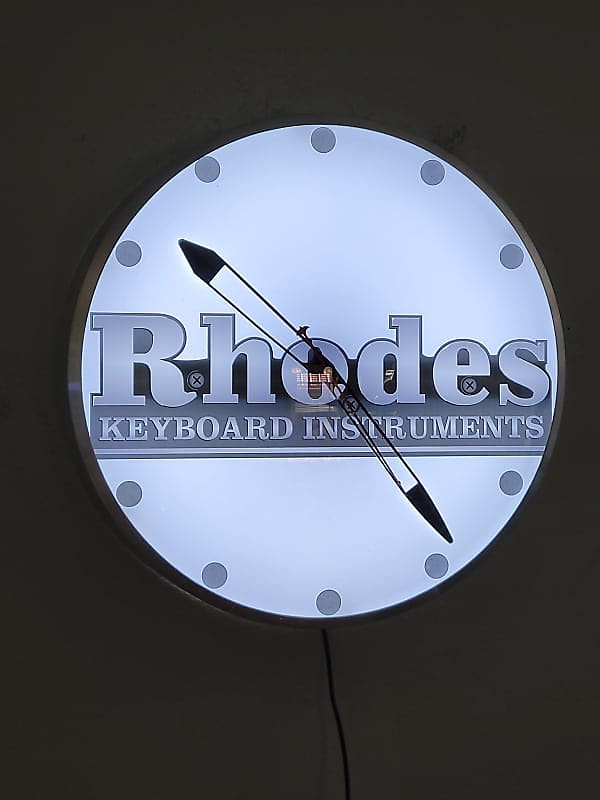 Rhodes Keyboards Dealer Style Light Up Clock Killer Cool | Reverb
