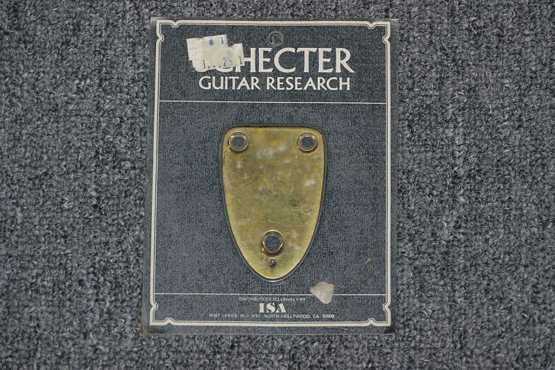 Schecter Guitar Research Neck plate 1980's - Gold NOS | Reverb
