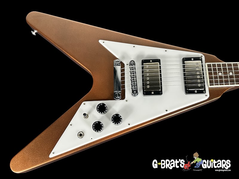 2022 Gibson Flying V '70s Mod Shop Satin Finish ~ Saddle | Reverb