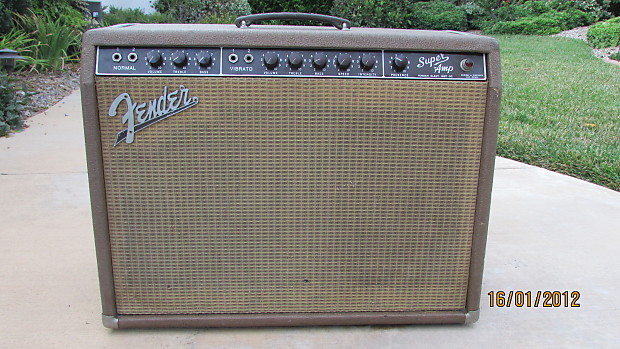 1962 Vintage Fender Super Brown Face Amp with Vibrato | Reverb