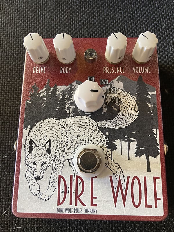 Lone Wolf Blues Co Dire Wolf Harmonica Distortion Pedal - Red | Reverb