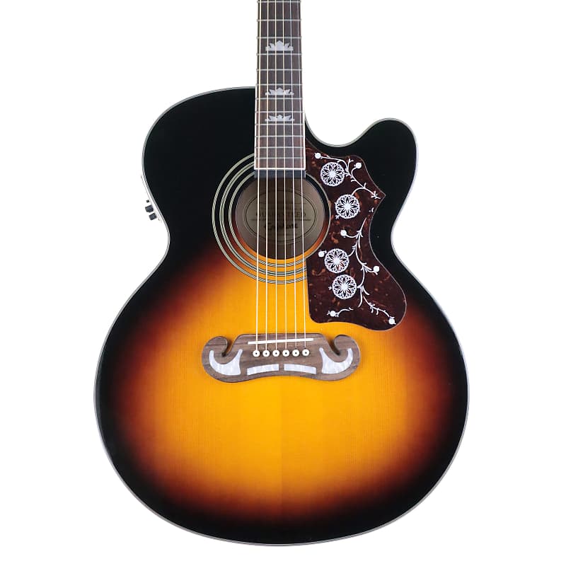 Epiphone J-200 EC Studio Jumbo, Electro Acoustic Guitar, | Reverb