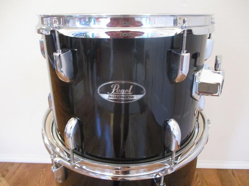 Pearl 12 Round X 9 Rack Tom, Hardwood Shell, Gloss Black - | Reverb