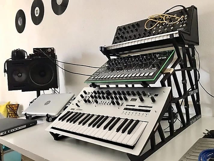 Custom stand Roland tr8, Korg minilogue, Korg ms - Synthstand | Reverb