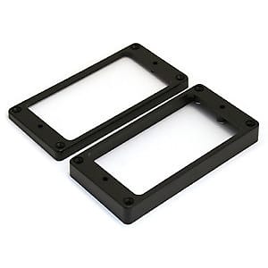Black Humbucker Pickup Rings, Flat Base | Reverb