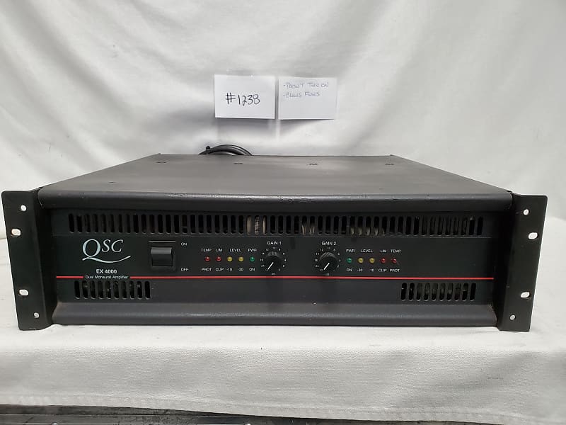 QSC EX4000 2 Channel, Power Amplifier, Sold For Parts Only | Reverb