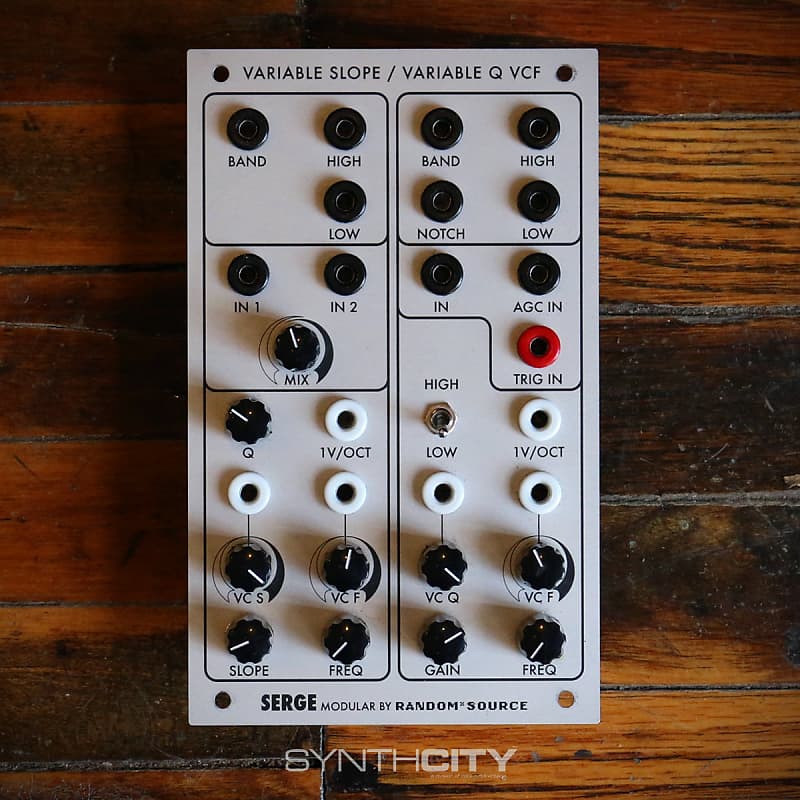 Random Source Serge 4U 4x4 Variable Slope / Variable Q VCF | Reverb