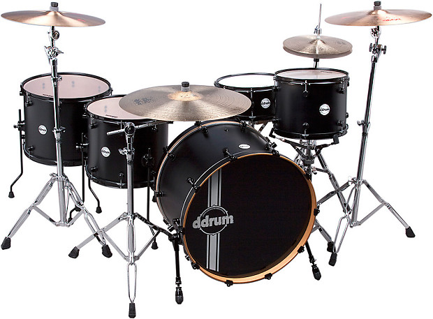 Ddrum Reflex Powerhouse 24 5Pc Black Satin Drum Set REFLEX | Reverb