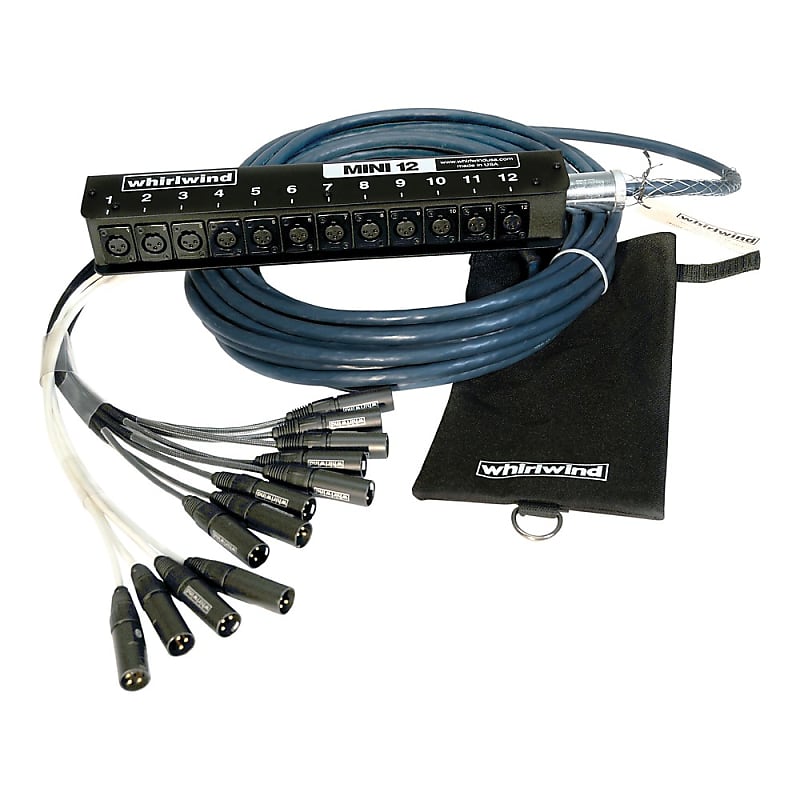 Whirlwind Mini 12 Low Profile Audio Drop Snake X 50 ft. | Reverb